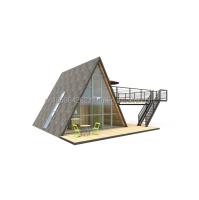 China Galvanized Steel Square Tubes Deluxe Small Wooden House Triangle Modular Prefabricated House for Your Requirements for sale
