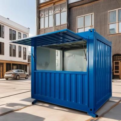 China Park Container House Stylish Prefab Houses for Unique Kiosk Concept 10ft 20ft Kitchen Coffee Bar Container for sale