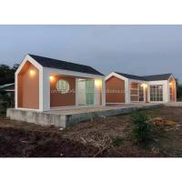 China Quick Build Container Material Homes for Resort Vacations and Farmhouses Three Bedrooms Wall 50/75/100mm Wave Sandwich Panel for sale