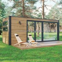 China Flat Pack Container Coffee House Luxary Style Wooden Studio Flat Packaging for 20ft Garden Hotel Mobile House for sale