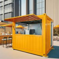 China 10FT Mini Pop-up Container House for Coffee Shop Bar Fast-Food Restaurant Convenience Store Kiosk or Booth Window material for sale