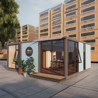 China 20ft or 40ft Eco-Friendly Container Made of Steel and Sandwich Panel for Clothing Store Restaurant Hotel for sale