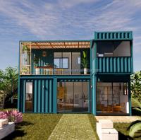 China Customized Color 20ft Flat Pack Living Steel Frame Modular Home Prefab Sandwich Panel Shipping 3 Bedroom Container House for sale