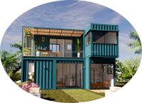 China Customized Color 20ft Flat Pack Living Steel Frame Modular Home Prefab Sandwich Panel Shipping 3 Bedroom Container House for sale