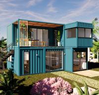 China Customized Color 20ft Flat Pack Living Steel Frame Modular Home Prefab Sandwich Panel Shipping 3 Bedroom Container House for sale