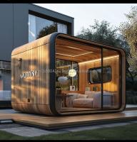 China Wall 50mm Wave Sandwich Panel Hotel Pop-up Container Coffee Restaurant Bar Cafe Kiosk Booth with Steel Prefabricated House for sale