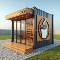 China 10ft Wooden Plastic Garden House Container Mobile Wooden Activity Room Mini Office Coffee Shop Modern Design for Your Garden for sale