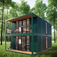 China Customizable Double-Story Container House for Seaside Vacation Fireproof Prefabricated Forest Villa Resort Sizes 20ft 40ft for sale