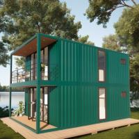 China Customizable Double-Story Container House for Seaside Vacation Fireproof Prefabricated Forest Villa Resort Sizes 20ft 40ft for sale