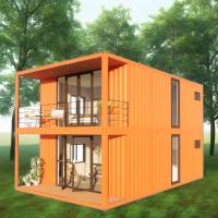 China Customizable Double-Story Container House for Seaside Vacation Fireproof Prefabricated Forest Villa Resort Sizes 20ft 40ft for sale