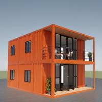 China Customizable Double-Story Container House for Seaside Vacation Fireproof Prefabricated Forest Villa Resort Sizes 20ft 40ft for sale