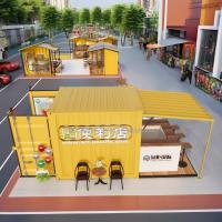 China Customized Color Easily Installation Prefab Houses 10 ft Flat Pack Living Containers for Dining within Modular Homes for sale