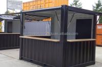 China Aluminum Alloy Windows Mini Pop-up Shop Container Coffee Shop Bar Fast-food Restaurant Convenience Store Kiosk Booth 10ft for sale