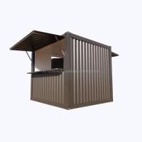 China Custom Modern Design Coffee Kiosk 10ft Container Style with Aluminum Alloy Windows and Outdoor Steel Turn-Key Solution for sale