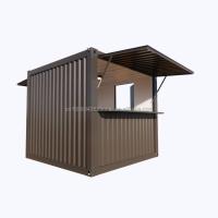 China Custom Modern Design Coffee Kiosk 10ft Container Style with Aluminum Alloy Windows and Outdoor Steel Turn-Key Solution for sale