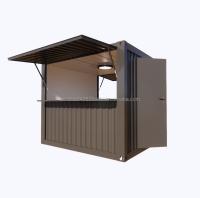 China Custom Modern Design Coffee Kiosk 10ft Container Style with Aluminum Alloy Windows and Outdoor Steel Turn-Key Solution for sale