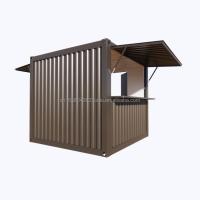 China Custom Modern Design Coffee Kiosk 10ft Container Style with Aluminum Alloy Windows and Outdoor Steel Turn-Key Solution for sale