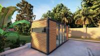 China Prefabricated Modular Container Wooden Houses Container Flat Packaging Removable Luxury House 20ft Coffee Shop Modern for sale