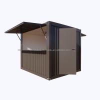 China Custom Modern Design Coffee Kiosk 10ft Container Style with Aluminum Alloy Windows and Outdoor Steel Turn-Key Solution for sale