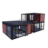 China Galvanized Steel Bending 180g 20ft Double-Story Wooden Cabin Modular Prefab House for Urban Living or Vacation Rentals for sale