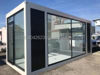 China Wall 75mm Garden Working House Barbecue Bar 20ft Flat Packaging Container Mobile House for Family Modern Design Style for sale
