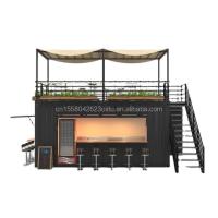China Galvanized Steel Bending 180g Frame Modern 10ft Container Bar Food Shop for Outdoor Made of Modified Shipping Container for sale