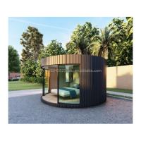 China Wooden House with Steel Structure for Carports and Hotels EU Luxury Round Holiday Accommodation Option for sale