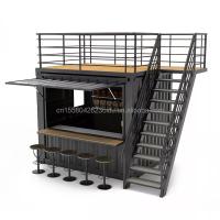 China Wooden Outdoor Customized Coffee Booth Mall Kiosk 10ft Container Shop for Modern Hotel for sale