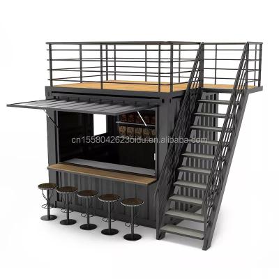 China Wooden Outdoor Customized Coffee Booth Mall Kiosk 10ft Container Shop for Modern Hotel for sale
