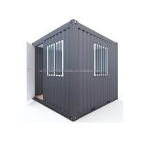 China 10ft Mini Office/Store Budget-friendly Modified Shipping Container Steel Sandwich Panel Hotels with Aluminum Alloy Windows for sale