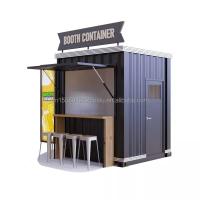 China Wooden Outdoor Customized Coffee Booth Mall Kiosk 10ft Container Shop for Modern Hotel for sale