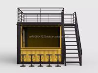 China Wooden Outdoor Customized Coffee Booth Mall Kiosk 10ft Container Shop for Modern Hotel for sale