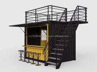 China Wooden Outdoor Customized Coffee Booth Mall Kiosk 10ft Container Shop for Modern Hotel for sale