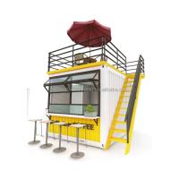 China EU 10ft Mini Pop-up Shop Container Coffee Shop Bar Fast-food Restaurant Convenience Store with 50mm Wall Wave Sandwich Panel for sale