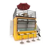 China EU 10ft Mini Pop-up Shop Container Coffee Shop Bar Fast-food Restaurant Convenience Store with 50mm Wall Wave Sandwich Panel for sale
