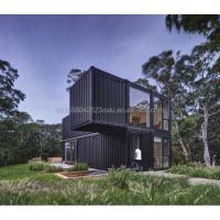 China Residential 20ft Prefab Container House with Glass Wall Office Villa and Two-Storey Flat Pack Assembly for sale