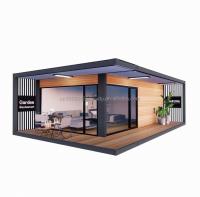 China Modern Design 20ft/40ft Prefabricated Container House with Wooden Glass House for sale