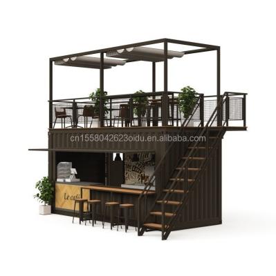 China Steel Frame Galvanized Steel Bending 180g 20ft Foldable Luxury Prefabricated Portable Coffee Shop Container for Products for sale