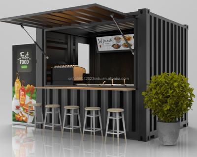 China 10ft Portable Juice Bar Shop Kiosk Booths Container Room Designed with Moisture-Proof Sandwich Panel for sale