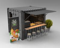 China 10ft Portable Juice Bar Shop Kiosk Booths Container Room Designed with Moisture-Proof Sandwich Panel for sale
