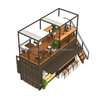 China Steel Frame Galvanized Steel Bending 180g 20ft Foldable Luxury Prefabricated Portable Coffee Shop Container for Products for sale