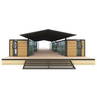 China 40ft Large Container House for Hotels and Countryside Resident Log Prefabricated Steel Workshop/Classroom Sandwich Panel for sale
