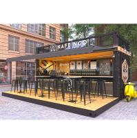 China Coffee Bar Kiosk Made of Galvanized Steel Bending for 20ft Expandable Container House for sale