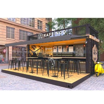 China Coffee Bar Kiosk Made of Galvanized Steel Bending for 20ft Expandable Container House for sale
