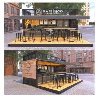 China Coffee Bar Kiosk Made of Galvanized Steel Bending for 20ft Expandable Container House for sale