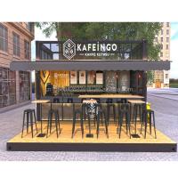 China Coffee Bar Kiosk Made of Galvanized Steel Bending for 20ft Expandable Container House for sale