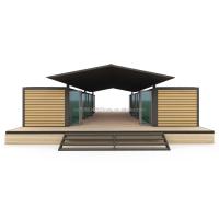 China 40ft Large Container House for Hotels and Countryside Resident Log Prefabricated Steel Workshop/Classroom Sandwich Panel for sale