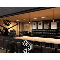 China Coffee Bar Kiosk Made of Galvanized Steel Bending for 20ft Expandable Container House for sale
