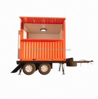 China Galvanized Steel Square Tubes Main Structure Mobile Prefabricated Container House Shop on Wheels for a Bar 20ft/40ft Size for sale