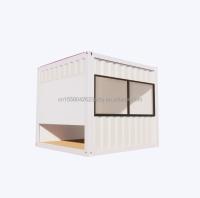 China Wave Sandwich Panel Wall 10ft Pop-Up Mobile Container House for Retail Store Office Hotel and Green House Product for sale
